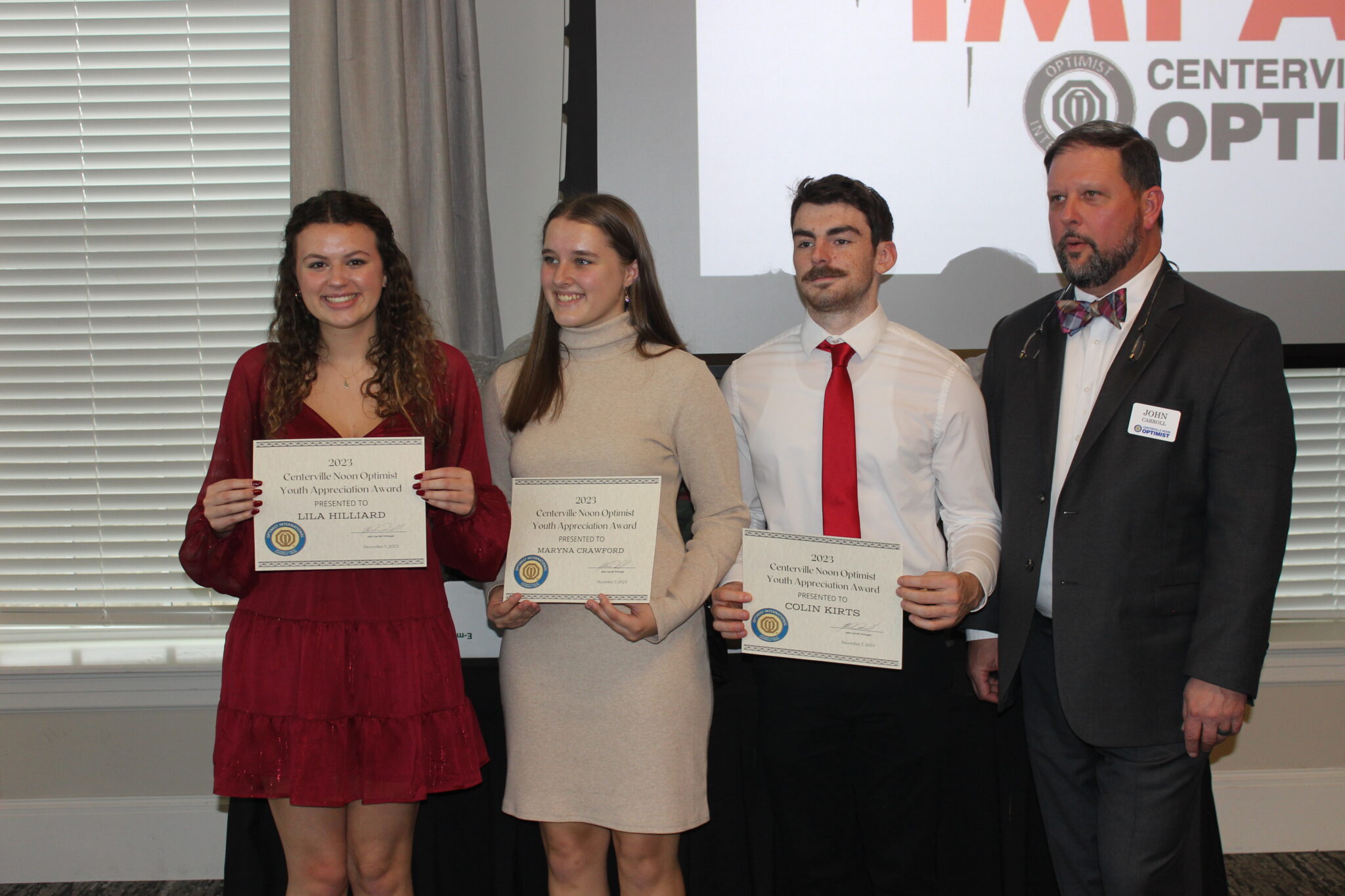 Youth Appreciation Awards 2023-2024 – Centerville Noon Optimist